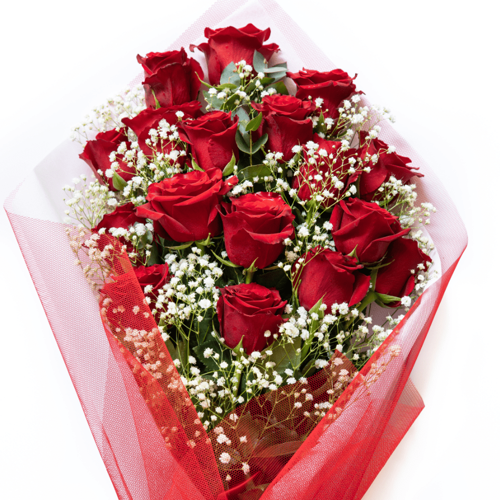Elegant Red Rose Bouquet– MakeMyGift